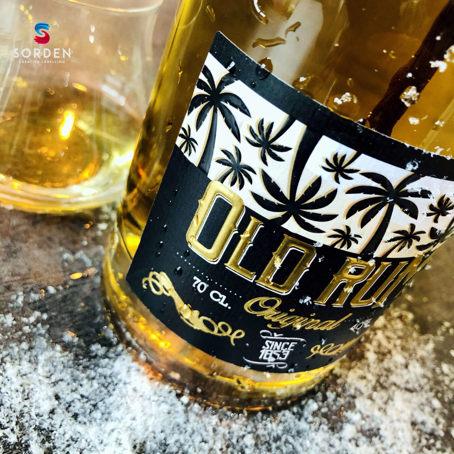 Étiquette de rhum et alcool fort personnalisée - Sorden